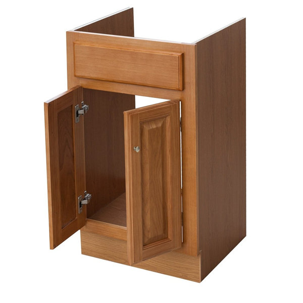 GCC 18" x 16" Golden Oak Raised Panel Vanity Base Cabinet & Reviews | Wayfair